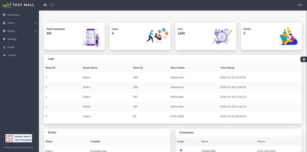Kiosk Admin Panel - navigosmarttech.co.uk